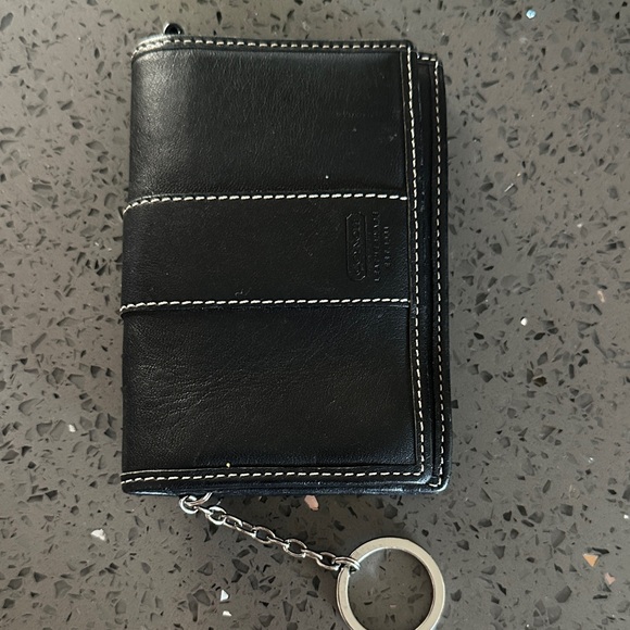 Coach | Accessories | Coach Black Leather Key Holder Wallet | Poshmark